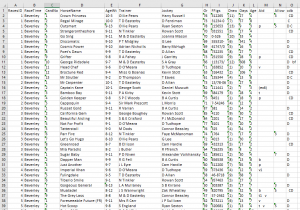 Daily Racecard CSV File - Horse Racing Results Racecard Data App Database